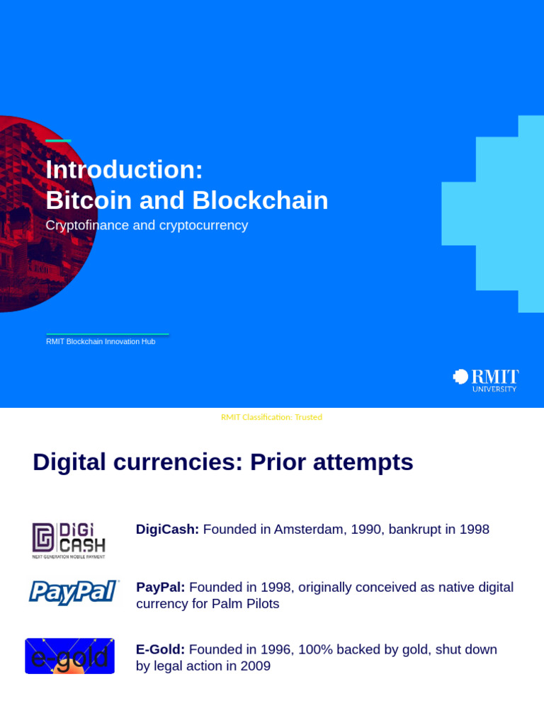 12 June 23 Lecture 1 - Introduction_ Bitcoin and Blockchain | PDF | Cryptography | Bitcoin