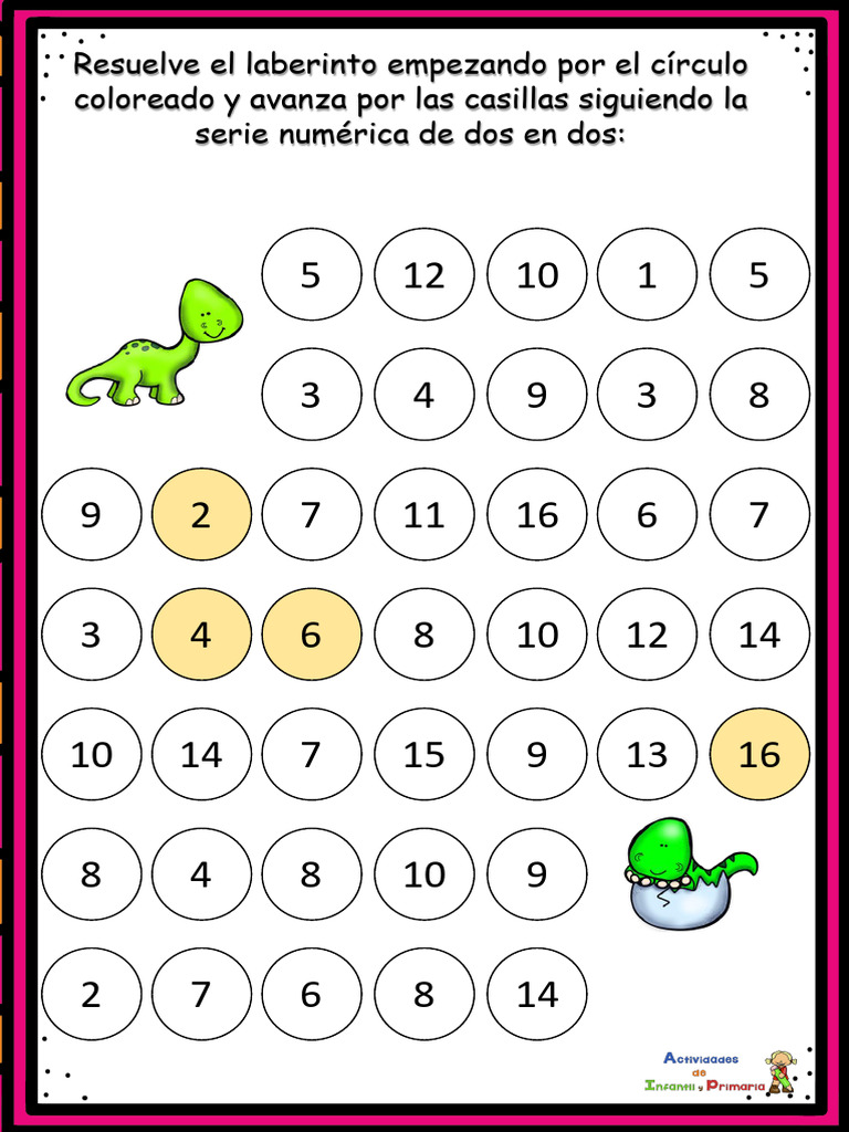 Laberintos Numericos de 2 en 2 | PDF