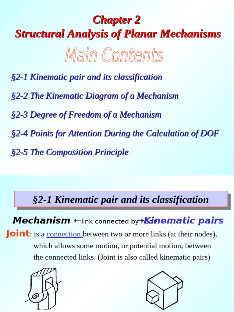 Chapter 2 Structural Analysis of Planar Mechanisms | PDF | Machines ...