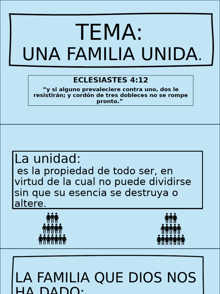 Tema La Familia Unida. | PDF