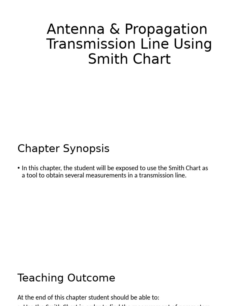Antenna - Propagation Smitt Chart | PDF | Transmission Line | Antenna ...
