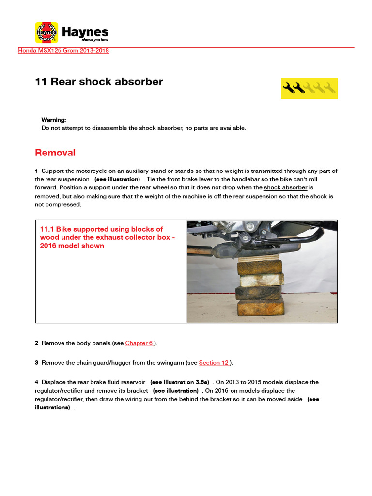 4 Frame and suspension 11 Rear shock absorber | PDF | Vehicles | Motor ...
