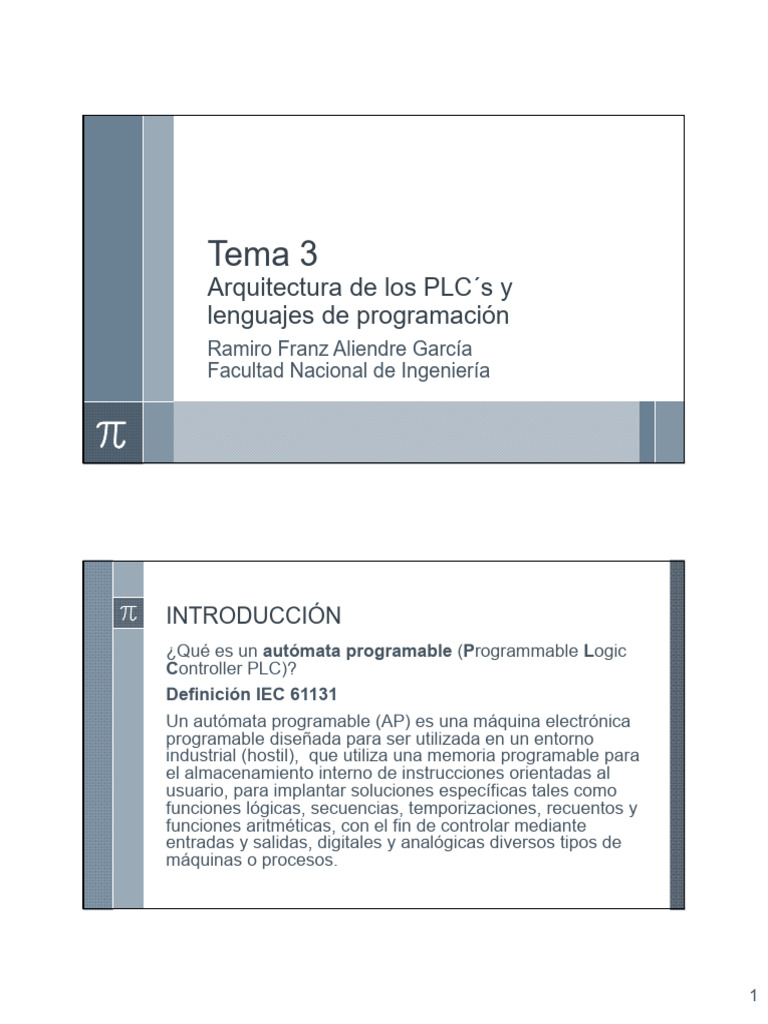 Tema3 2020 | PDF | Controlador lógico programable | Lenguaje de ...