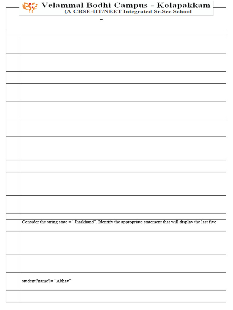 Xii Cs Worksheet - Find Output2 1m | PDF | String (Computer Science) | Computing