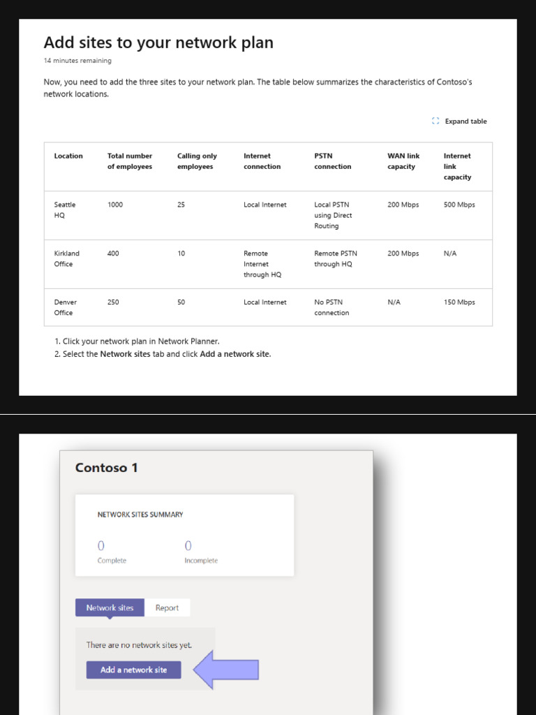 Using Network Planner - Example Scenario - Microsoft Teams - Microsoft Learn 4 | PDF