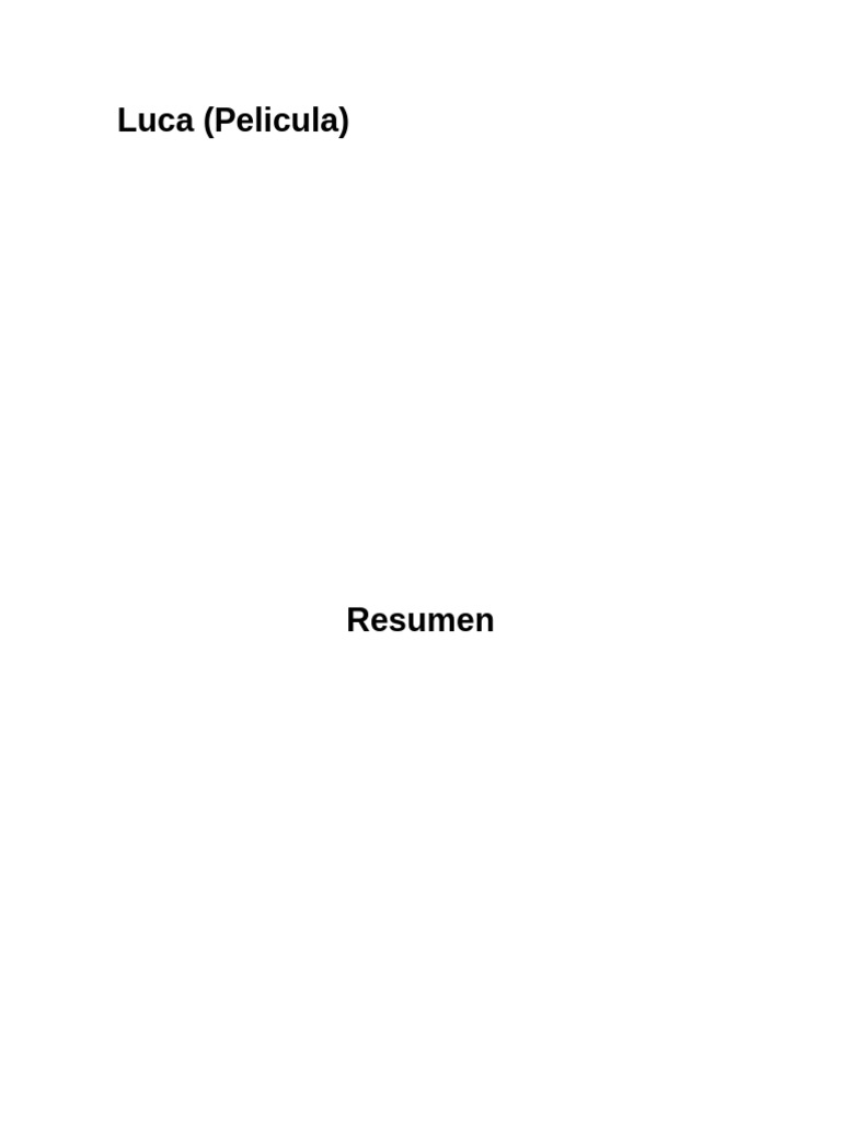 Luca | PDF