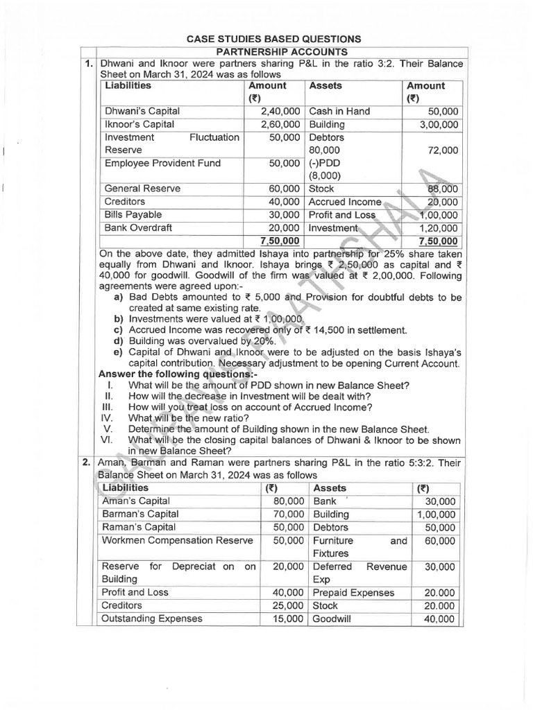 Case Study Based Questions | PDF