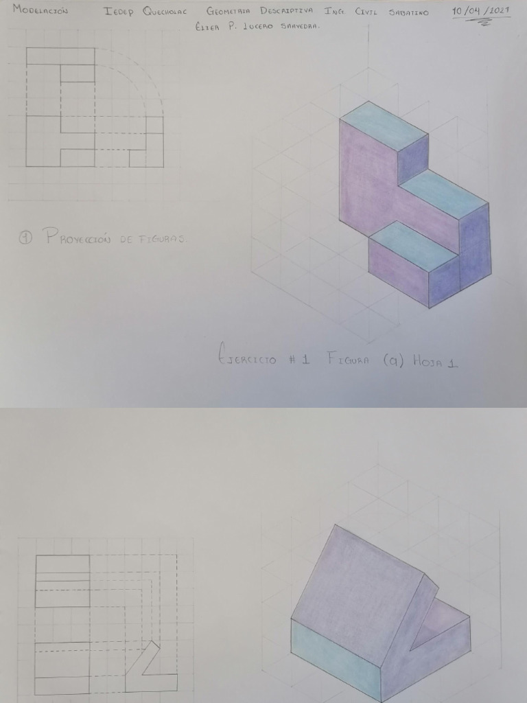 Modelacion - Geometria Descriptiva - Elier Lucero | PDF