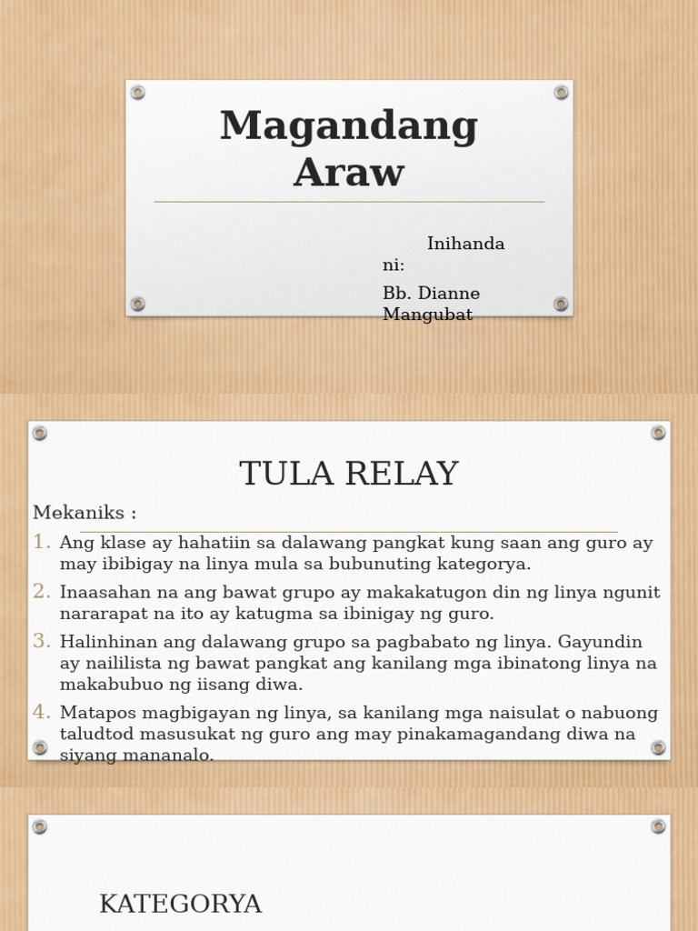 Tula Grade 10 | PDF