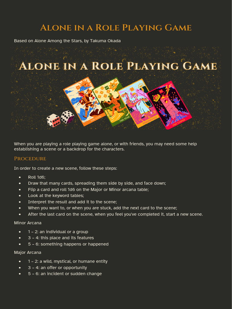 Alone in A Role Playing Game Black | PDF | Self Esteem