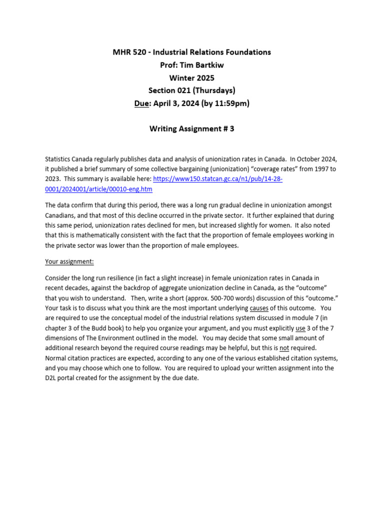 MHR 520.Ass3.Thurs.W25 | PDF