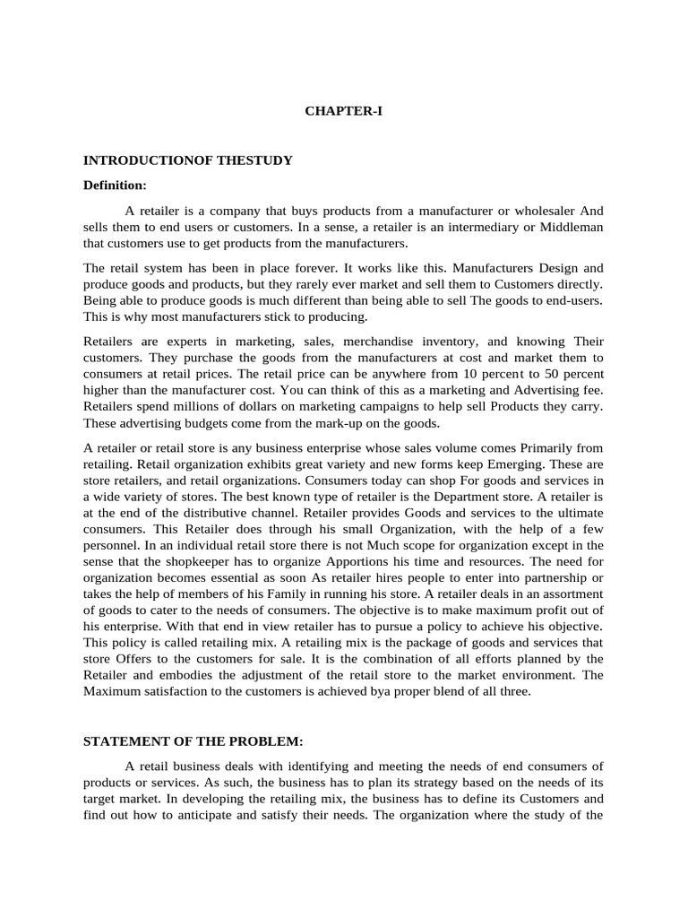 Ajith Project | PDF | Retail | Marketing