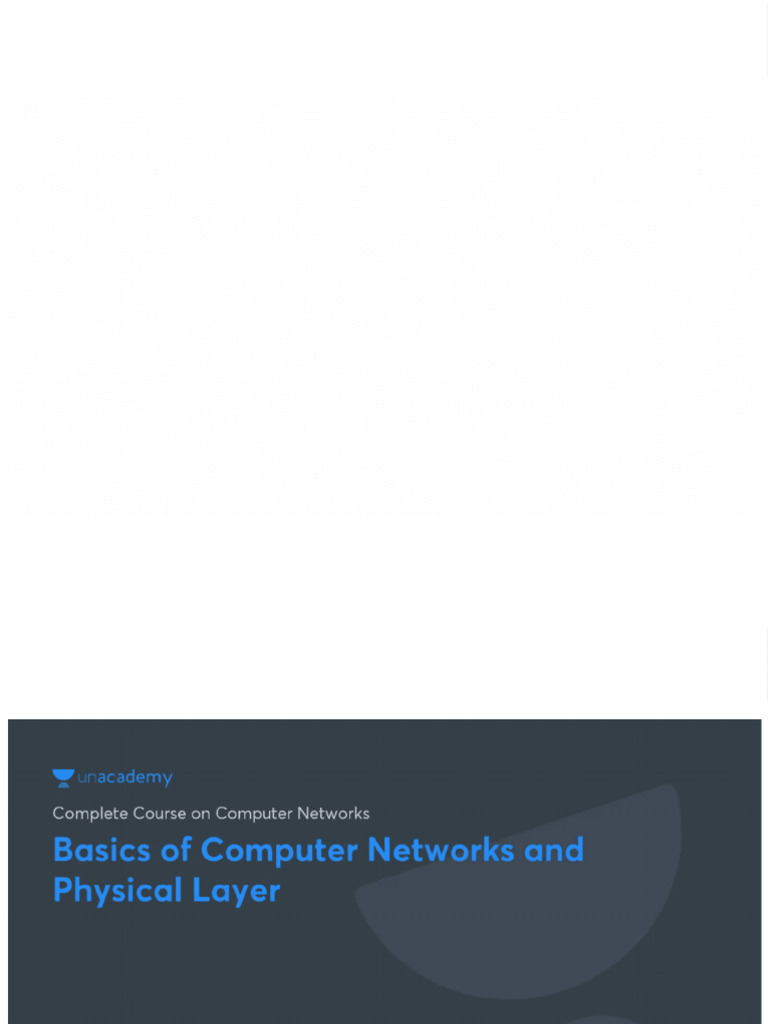 Basics Of Computer Networks And Physical Layer No Anno Pdf