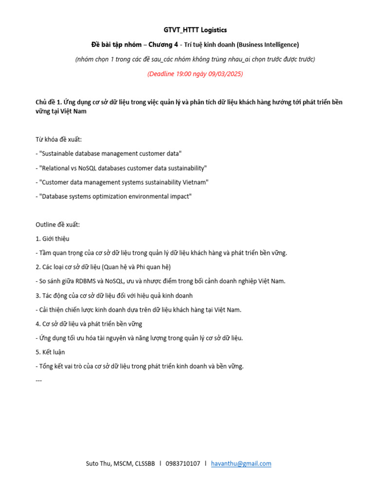 GTVT_HTTT Logistics_Bài tập nhóm_Case study_Chương 4 (3) | PDF