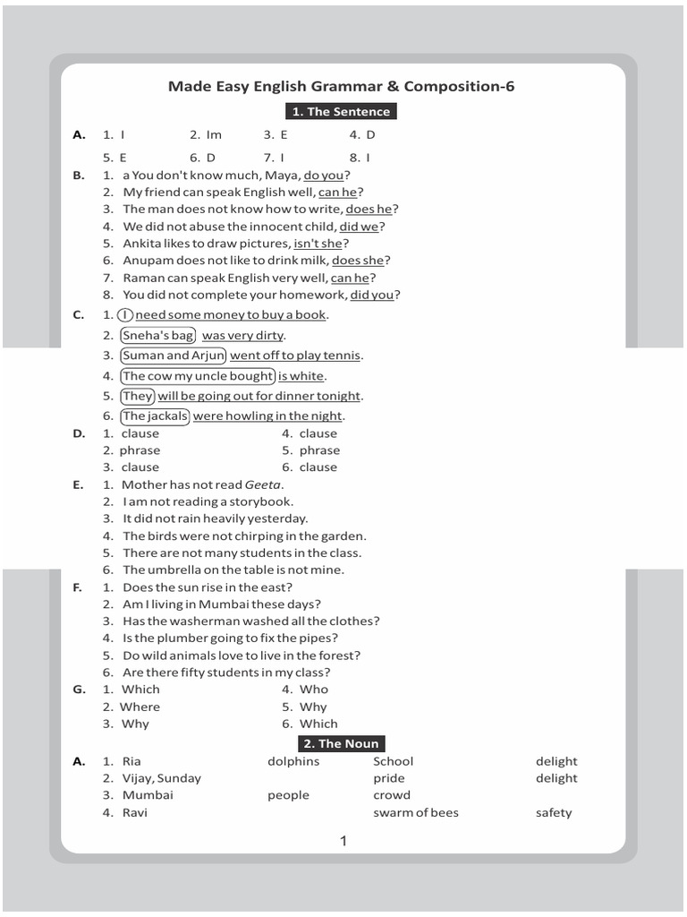 Made Easy English Grammer-6 | PDF