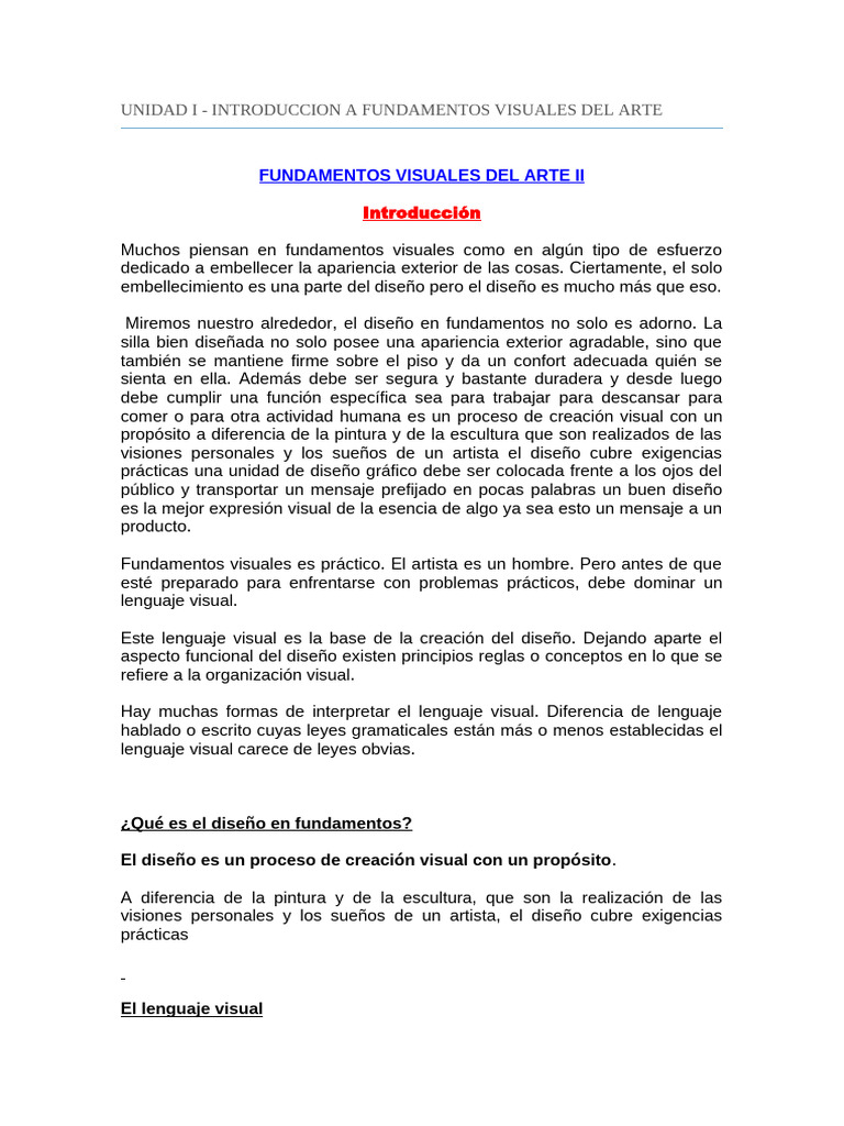 Fundamentos Visuales del Arte II | PDF | Diseño | Color