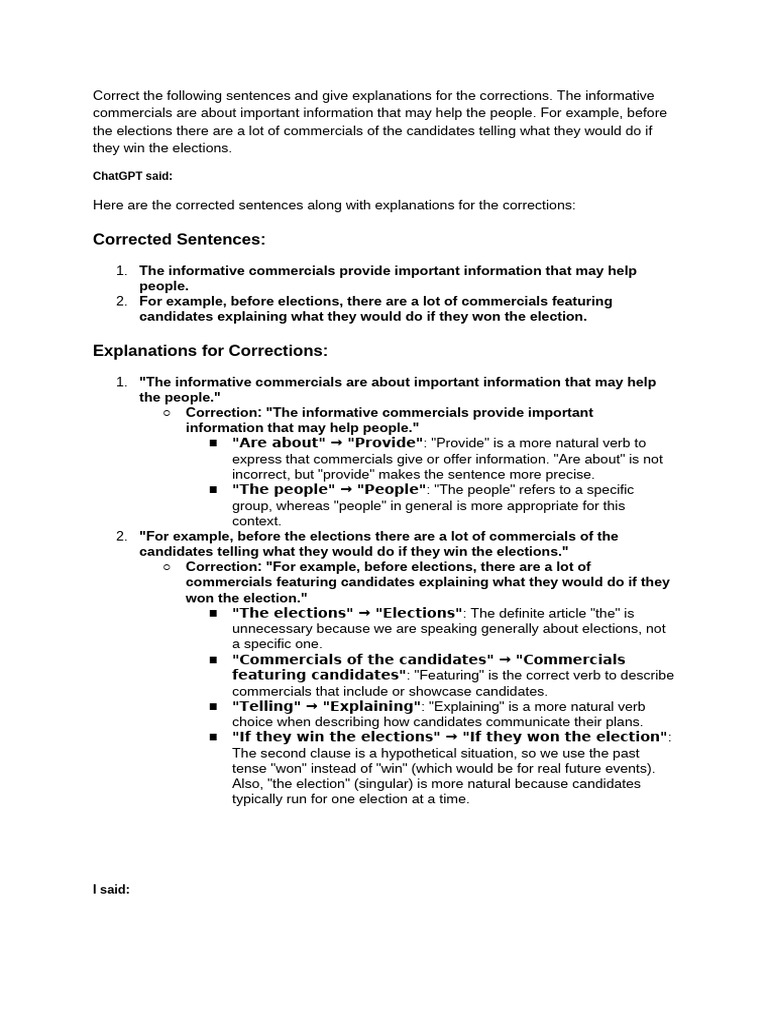 Grammar Explanation For Essay Test 1 From ChatGPT | PDF | Linguistic ...