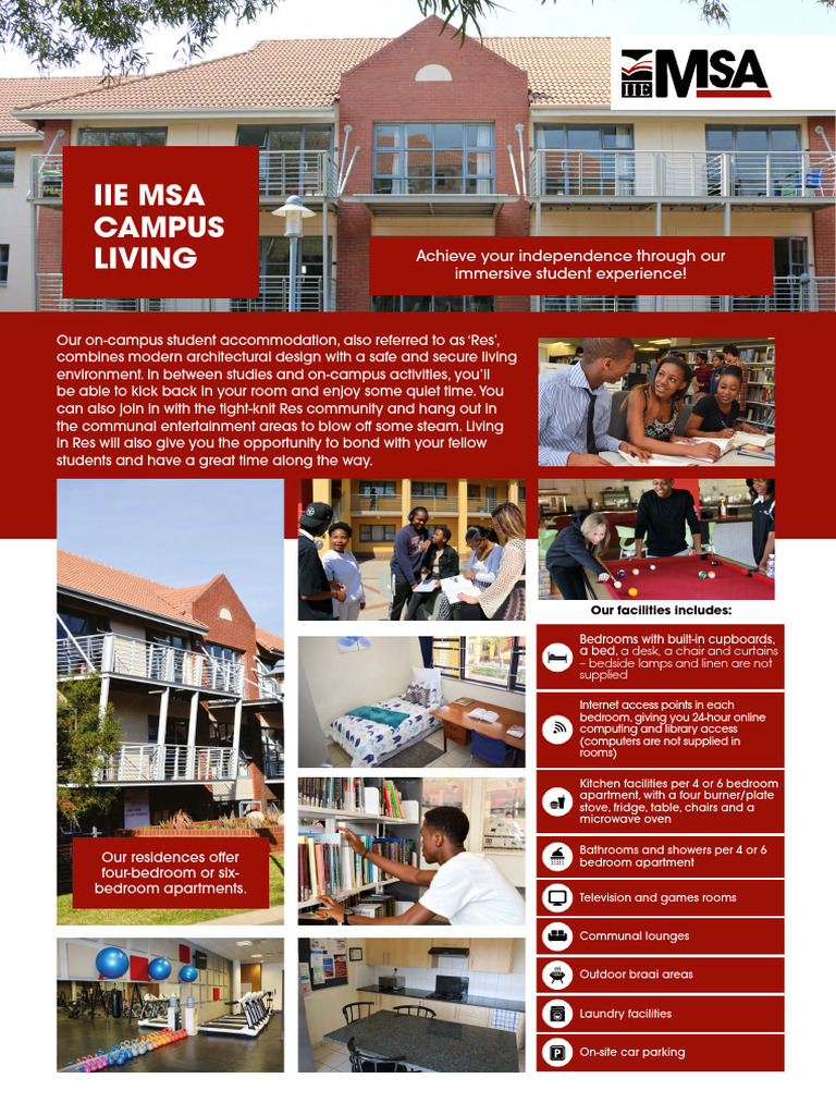 Iie Msa Campus Living e Brochure | PDF | Bedroom | Home