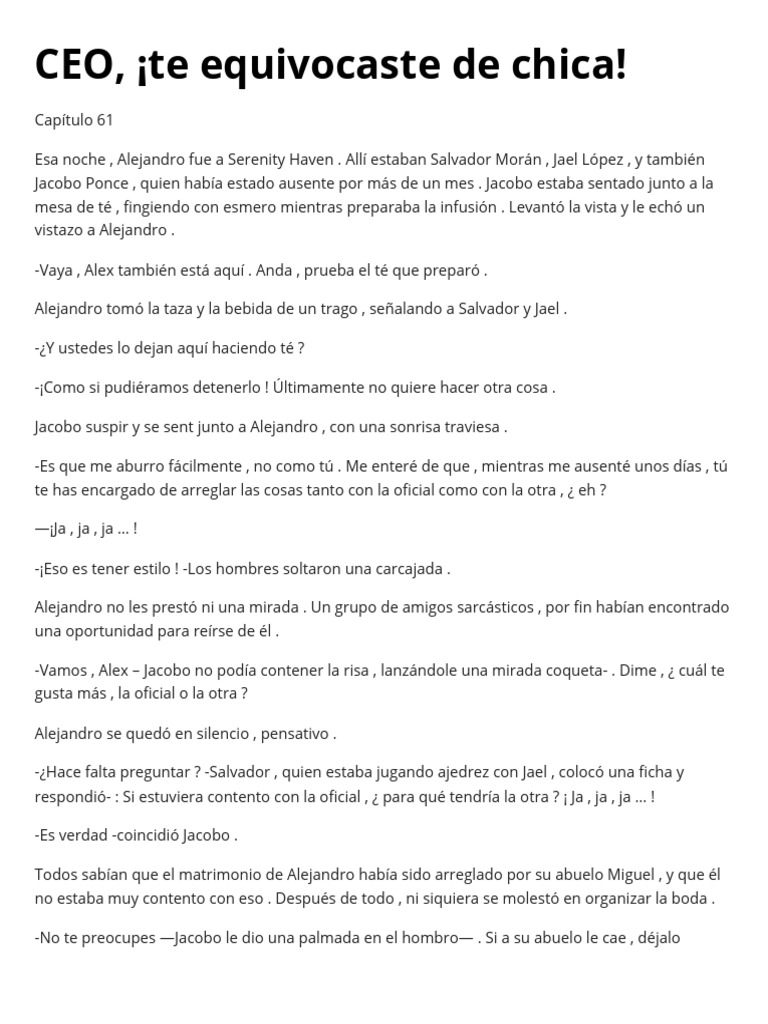 61-120 CEO, ¡Te Equivocaste de Chica! | PDF