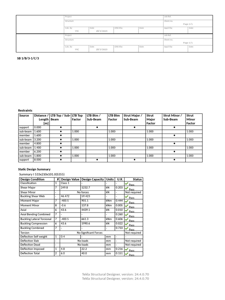 Steel Beam Design (Fixed Supported) | PDF | Buckling | Beam (Structure)