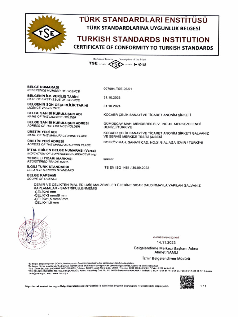 Ts en Iso 1461 | PDF