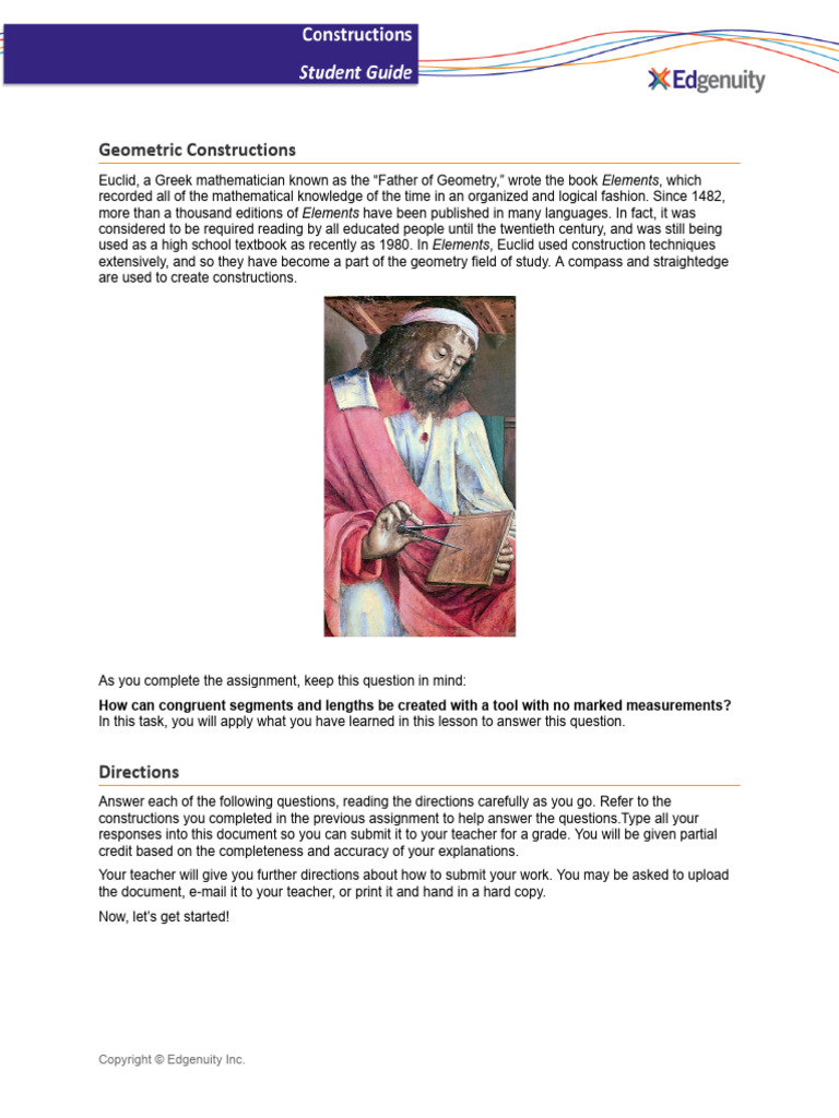 Constructions Worksheet | PDF | Euclidean Geometry | Mathematics