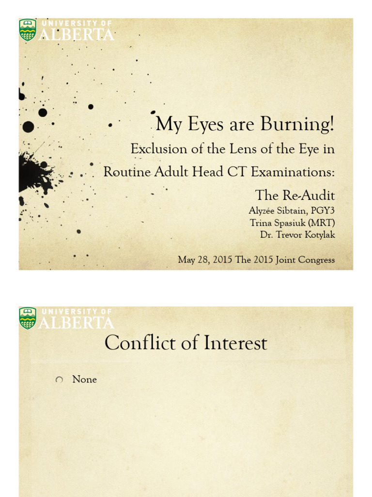 Lens Exclusion in Adult Head CTs | PDF | Ct Scan | Medical Physics