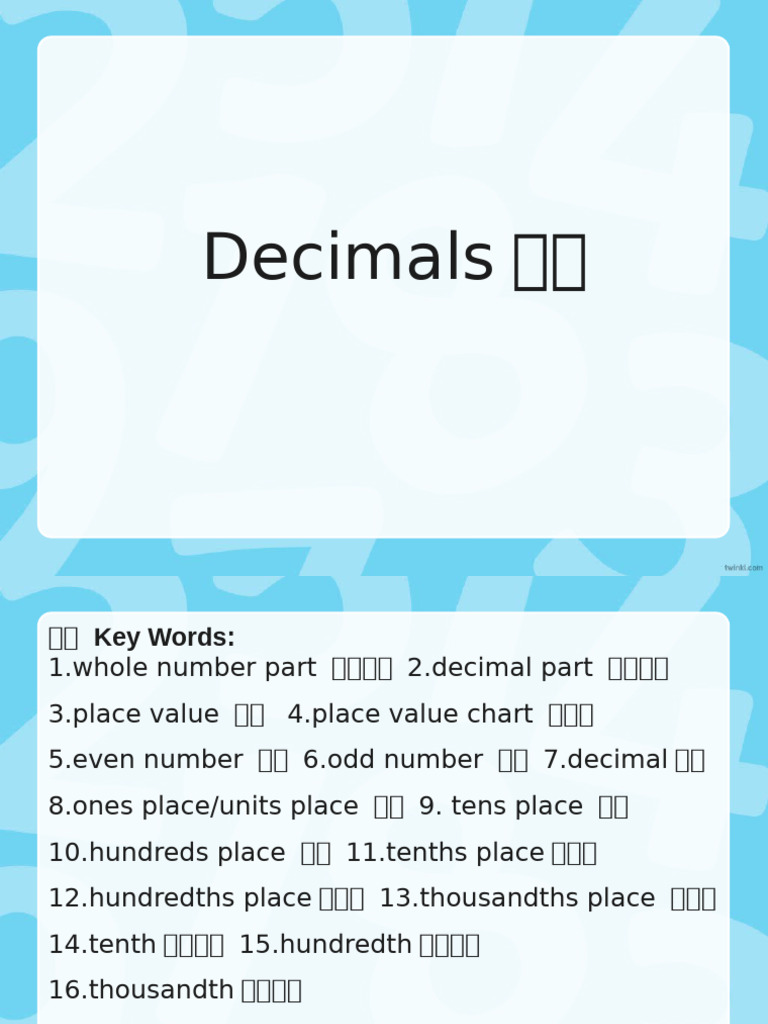 G5 Week5 | PDF | Numbers | Decimal