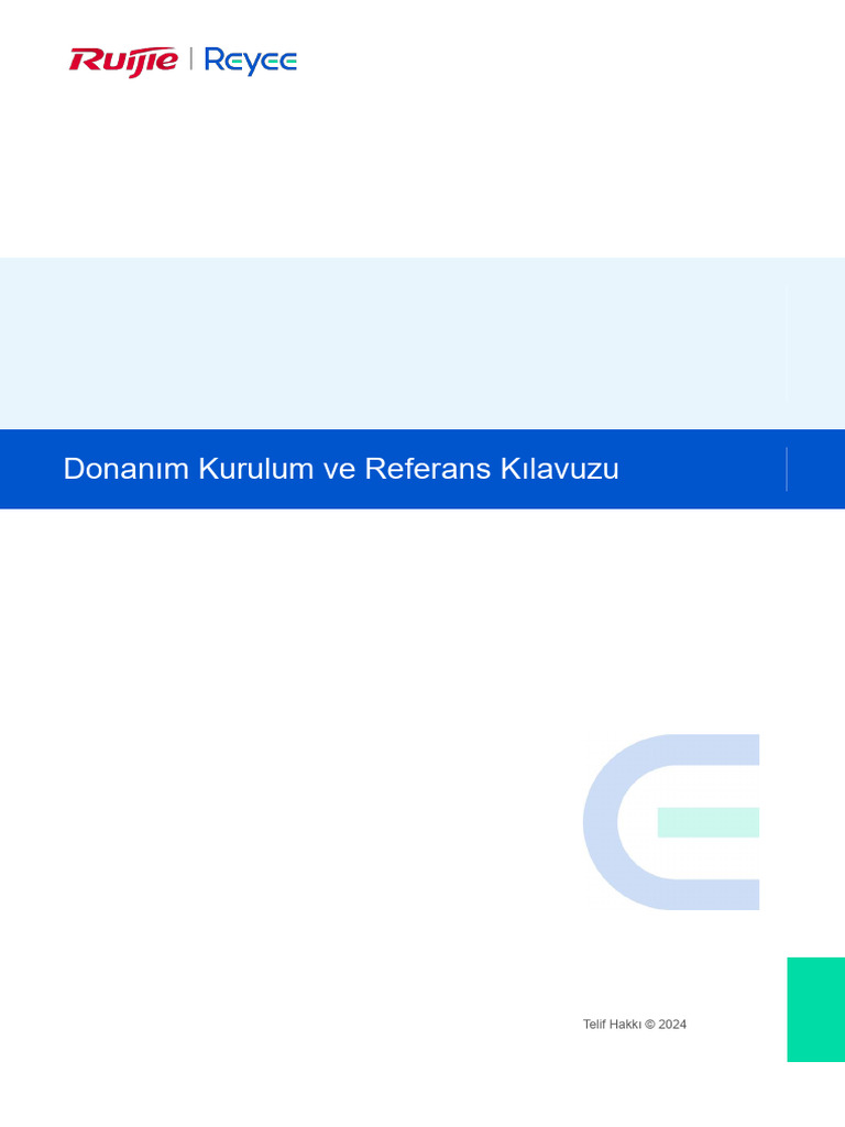 00-Ruijie Reyee RG-EST100-E Kablosuz Köprü Donanım Kurulum Ve Referans Kılavuzu (V1.1) | PDF