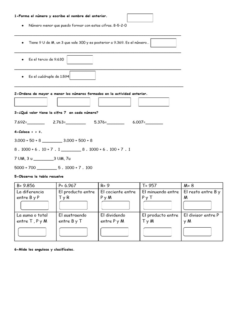3 - Modelo Eval Mat 3 Trim 24 | PDF | Aritmética | Matemática Elemental