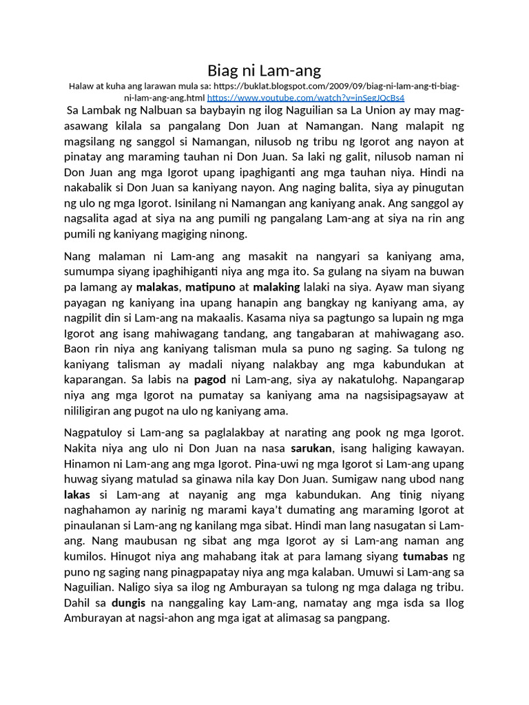 Biag Ni Lam | PDF