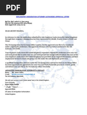 Diplomatic Letter