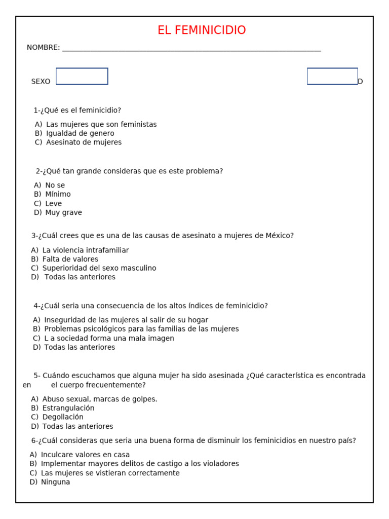 El Feminicidio CX | PDF