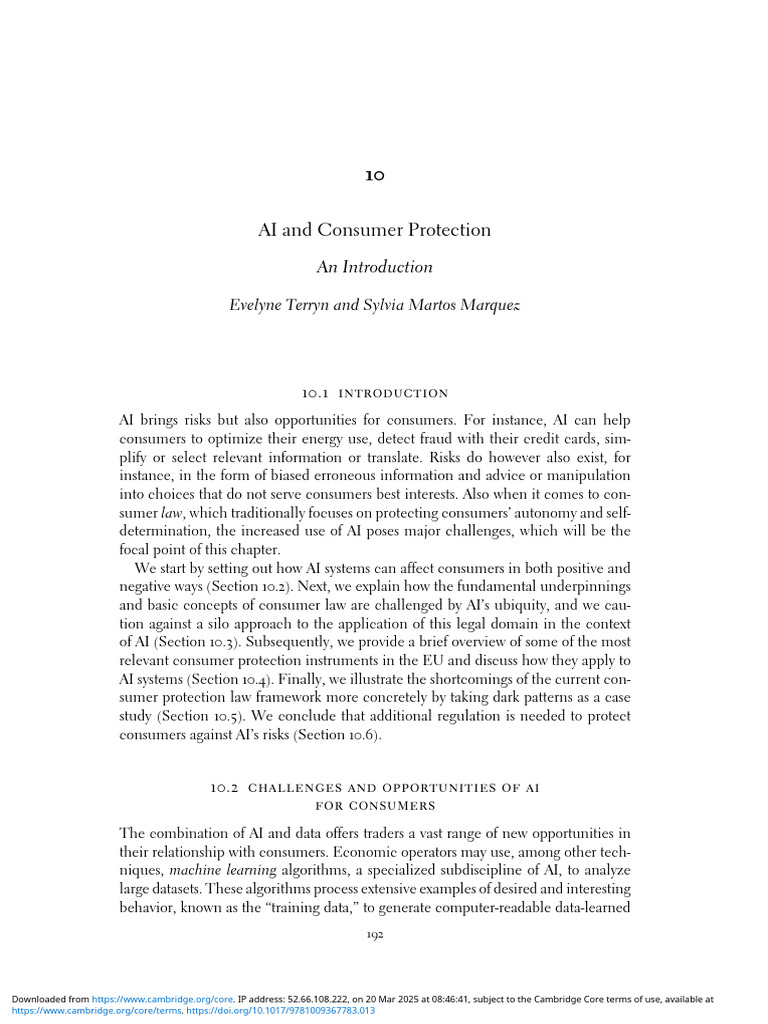 AI's Impact on Consumer Protection | PDF | Artificial Intelligence ...