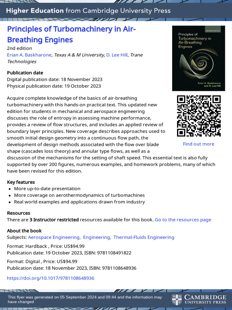 Principles of Turbomachinery in Air-Breathing Engines | PDF