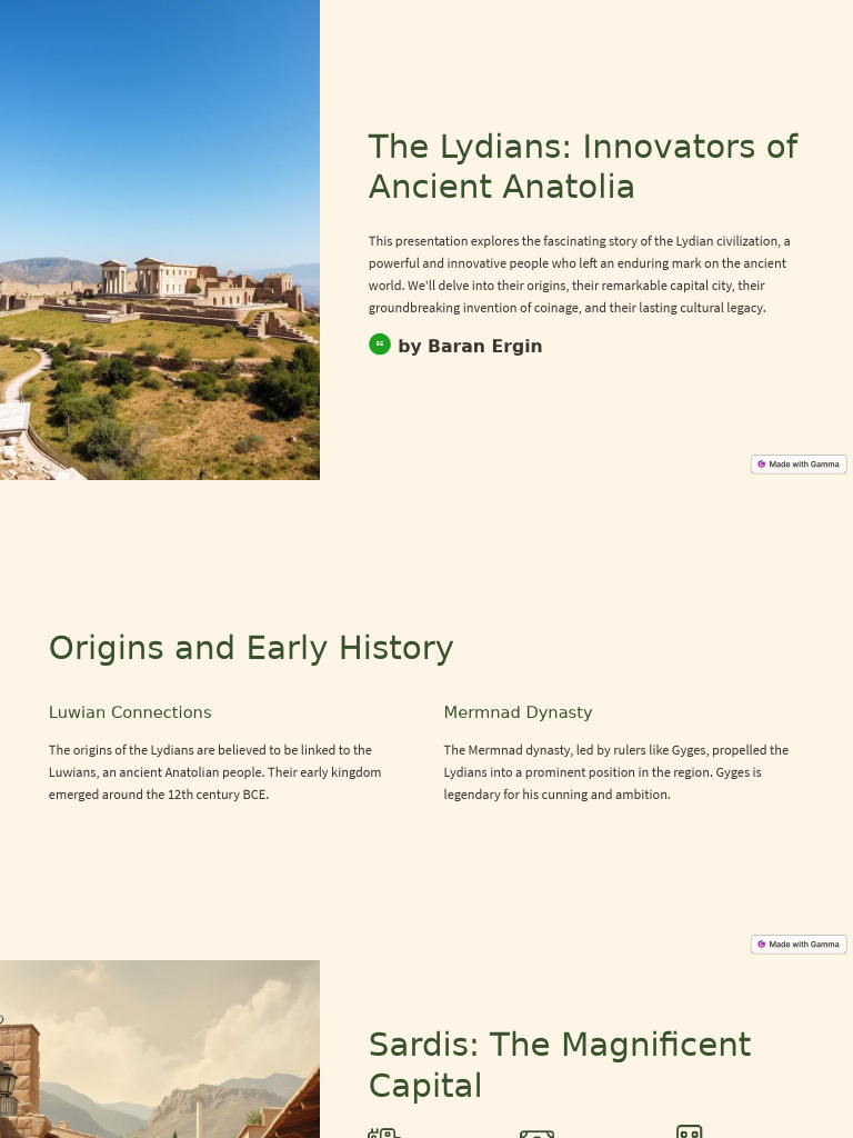 Lydians: Pioneers of Ancient Trade | PDF | Lydia | Coins