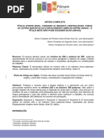 Modelo - Artigo Científico - 2025 - Atualizado | PDF | Abstract (resumo ...