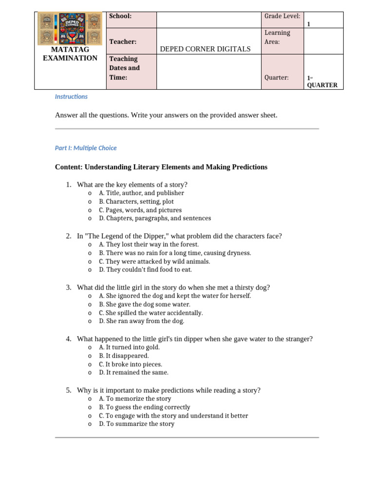 English-Deped Corner Digitals | PDF | Plot (Narrative)
