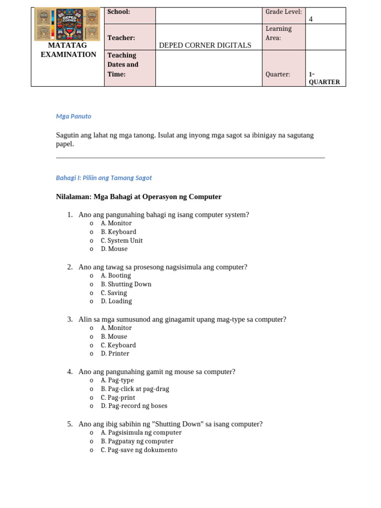 EPP -DEPED CORNER DIGITALS | PDF