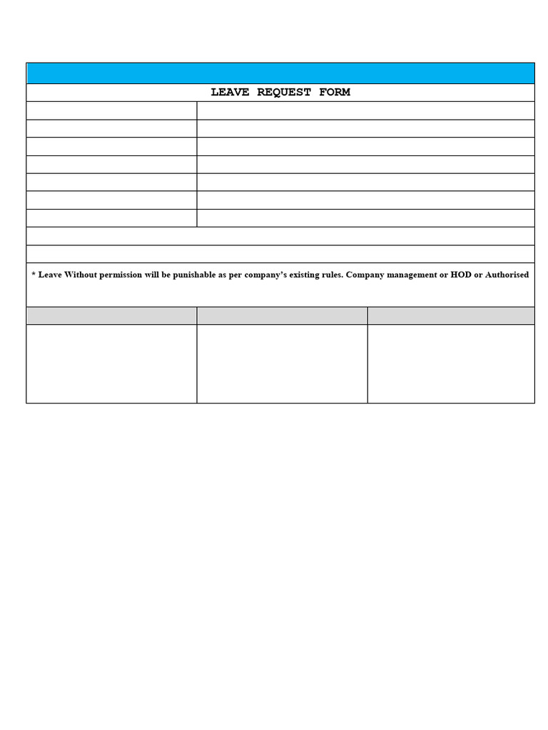 Leave Form | PDF