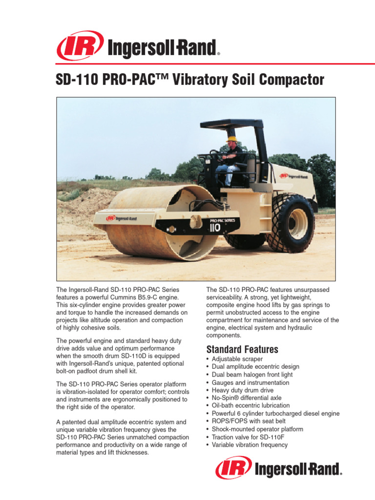 Volvo SD-110 Soil Compactor Specs | PDF | Engines | Vehicles