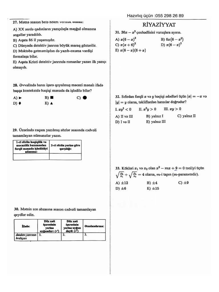 9-Cu Sinif Otk 16.03.2025 | PDF
