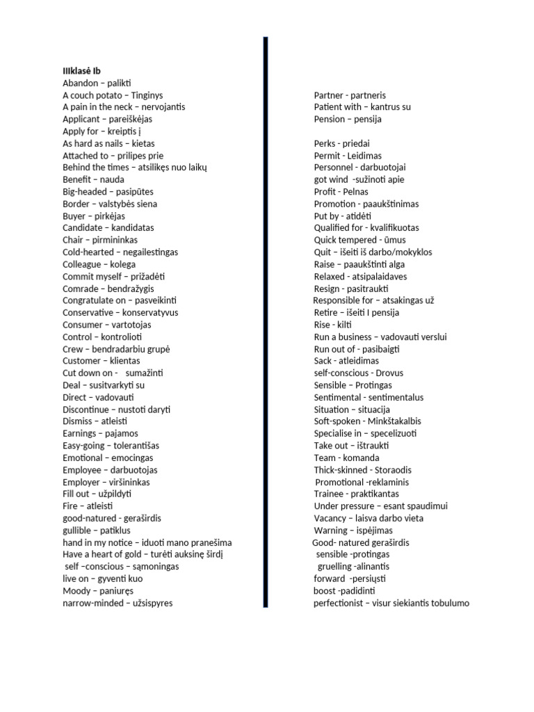 III Klase 1 Modulis Zodziai Gerieji 2 | PDF