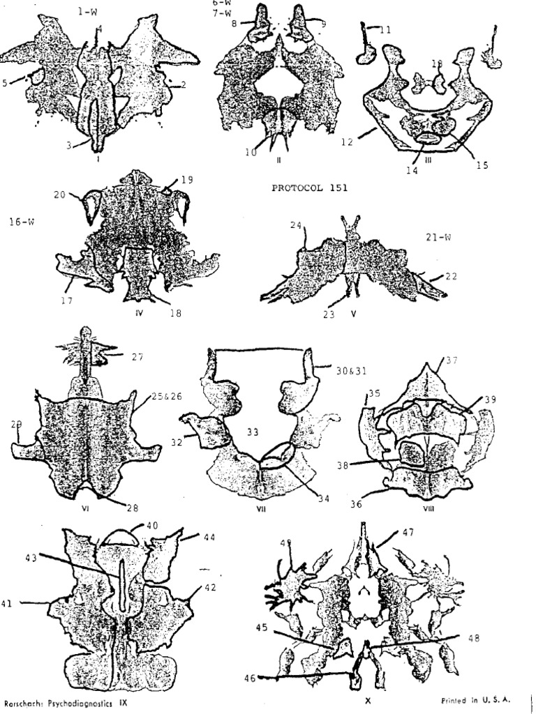 Bundy - Ls Rorschach Location Chart | PDF