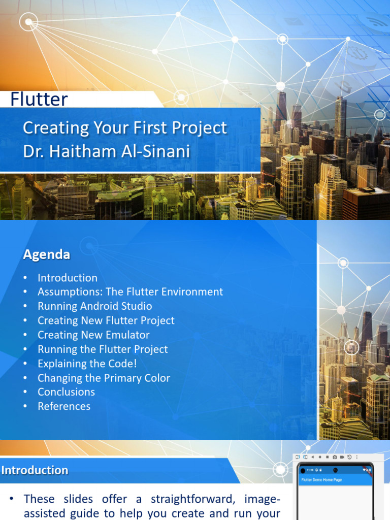 2- Flutter CreateNewProject DefaultTemplate DrHaitham | PDF | Mobile App | Android (Operating ...