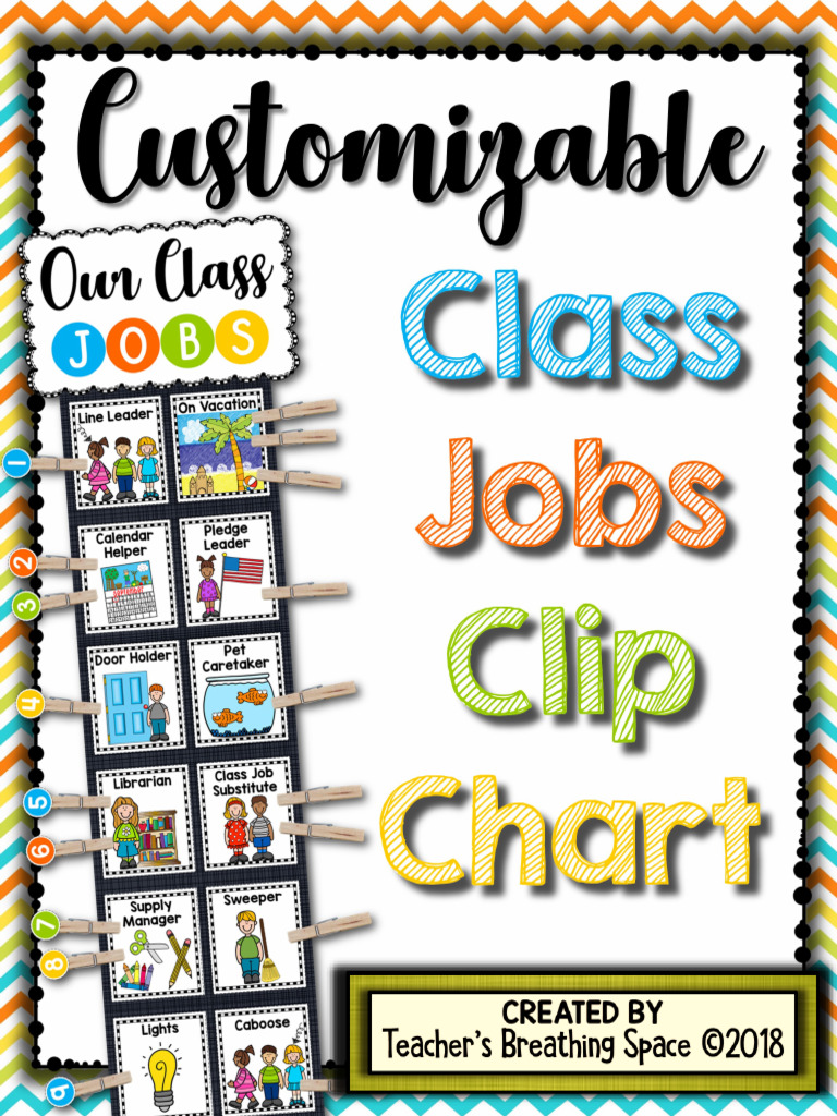 Classroom Helpers Clip Chart | PDF