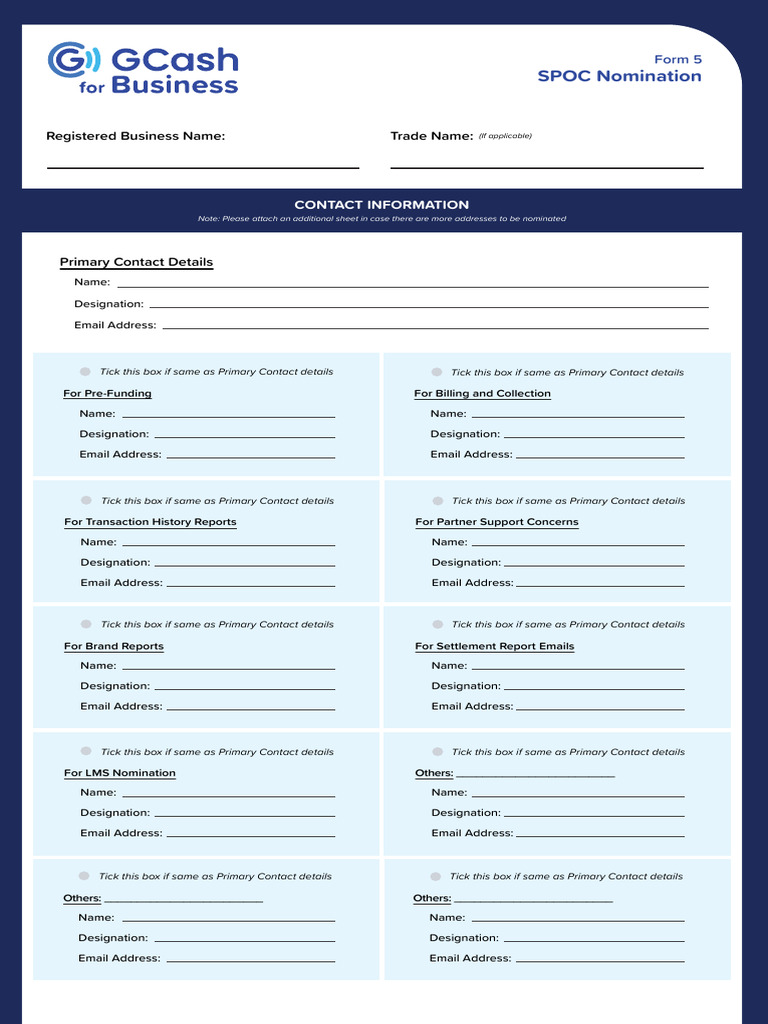 Form 5. SPOC Nomination Form | PDF