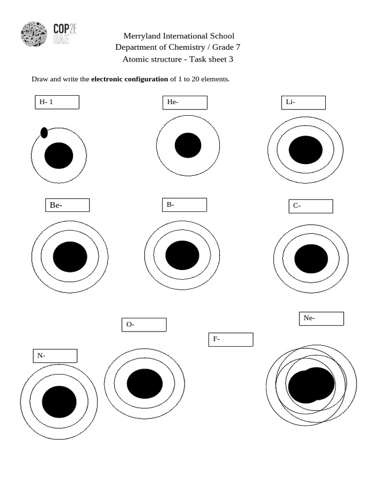 Electronic Configuration WS 3 | PDF