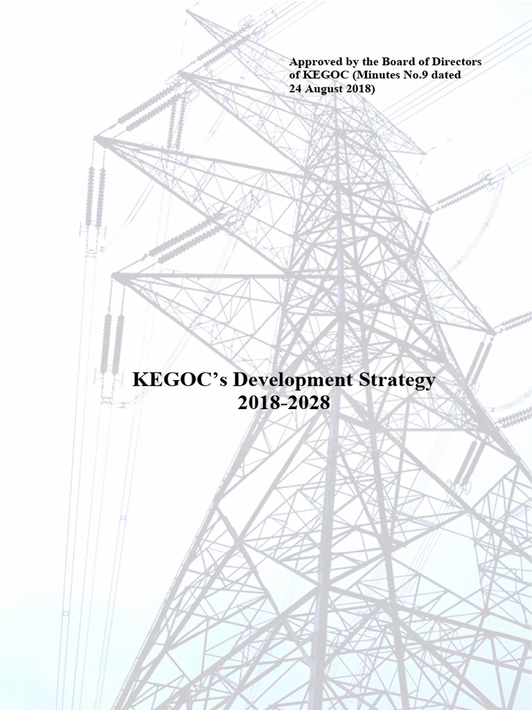 KEGOC Development Strategy 2018-2028 | PDF | Electric Power ...