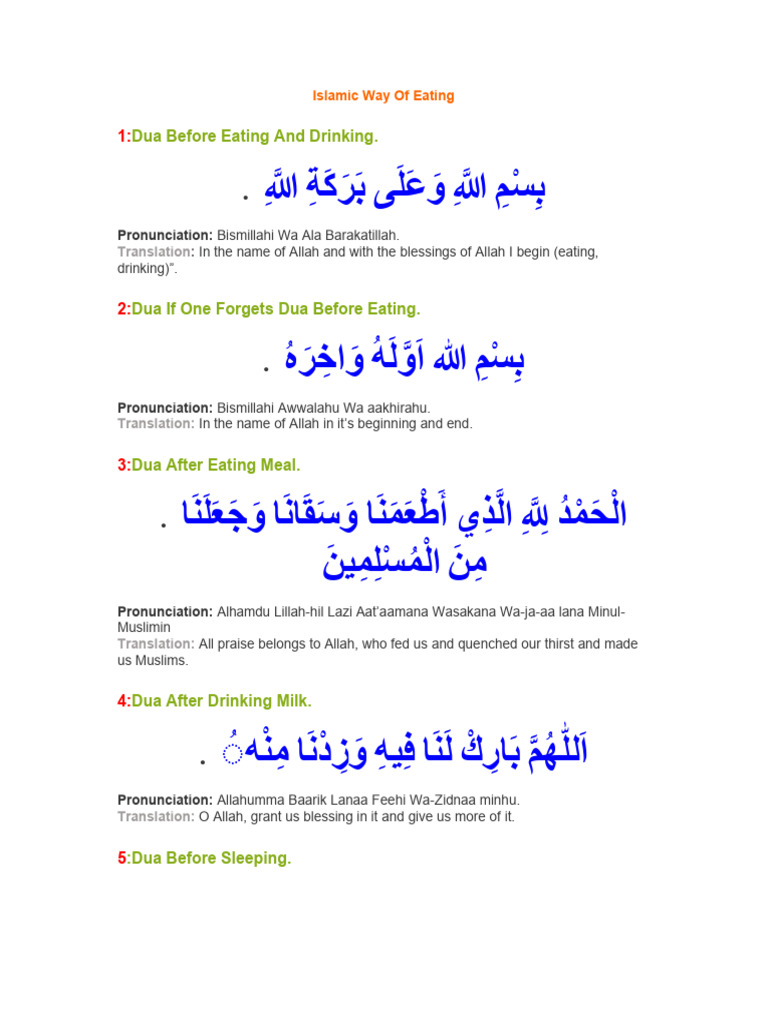 20 Daily Essential Duas | PDF | Semitic Words And Phrases | Abrahamic ...